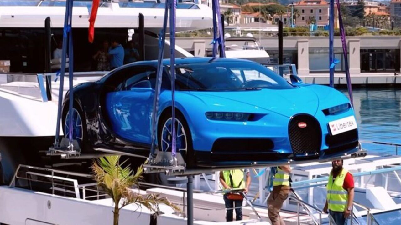F1 Superyacht Sails to Monaco GP with Bugatti Chiron Aboard - Modern ...