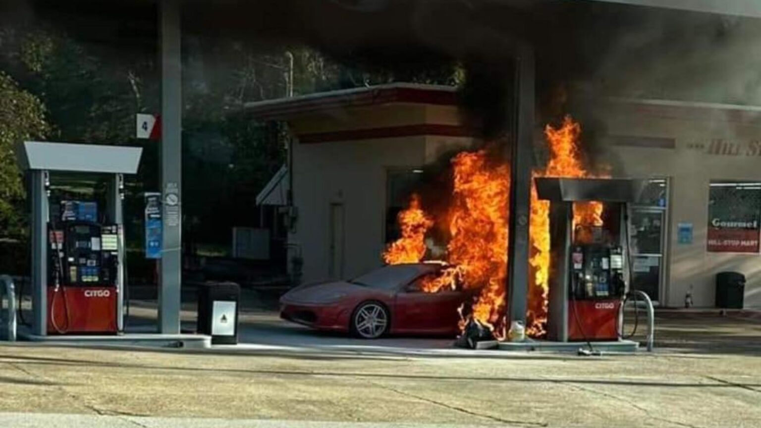 Ferrari F430 Destroyed in Fiery Gas Station Incident in Tennessee ...