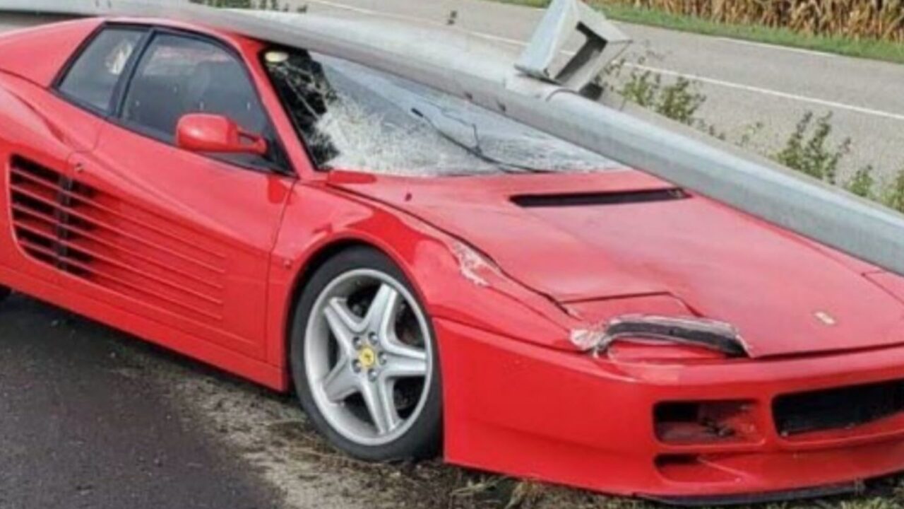 Ferrari 512TR Crashes in Wet Conditions During Rally Event in France ...