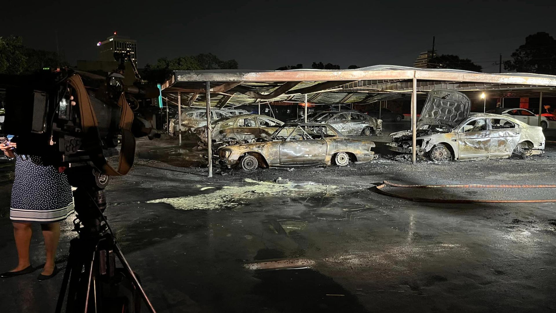 Nearly 30 Vehicles, Including Classic Mercedes SL, Destroyed in Houston ...