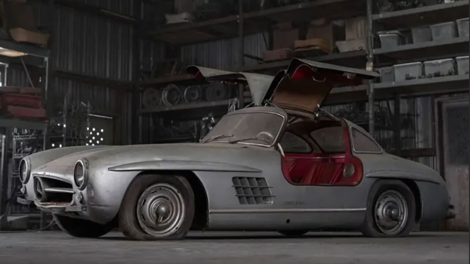 Barn Find Condition Mercedes-Benz 300 SL "Alloy" Gullwing Sells for ...